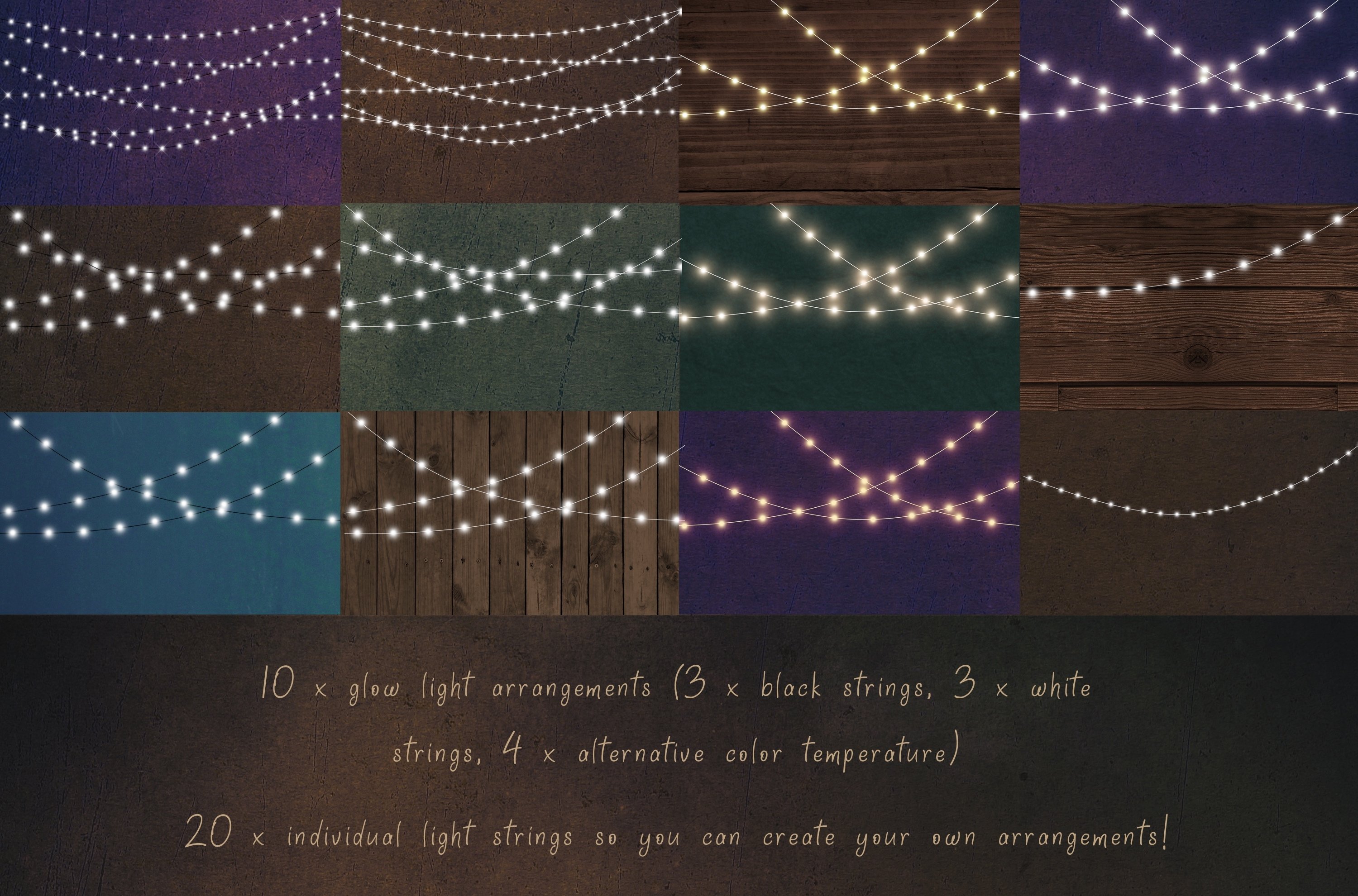 String light overlays (362658) | Illustrations | Design Bundles