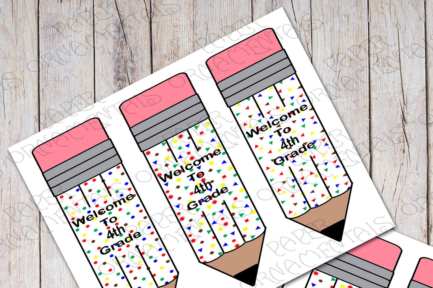 Pencil Bookmark Template