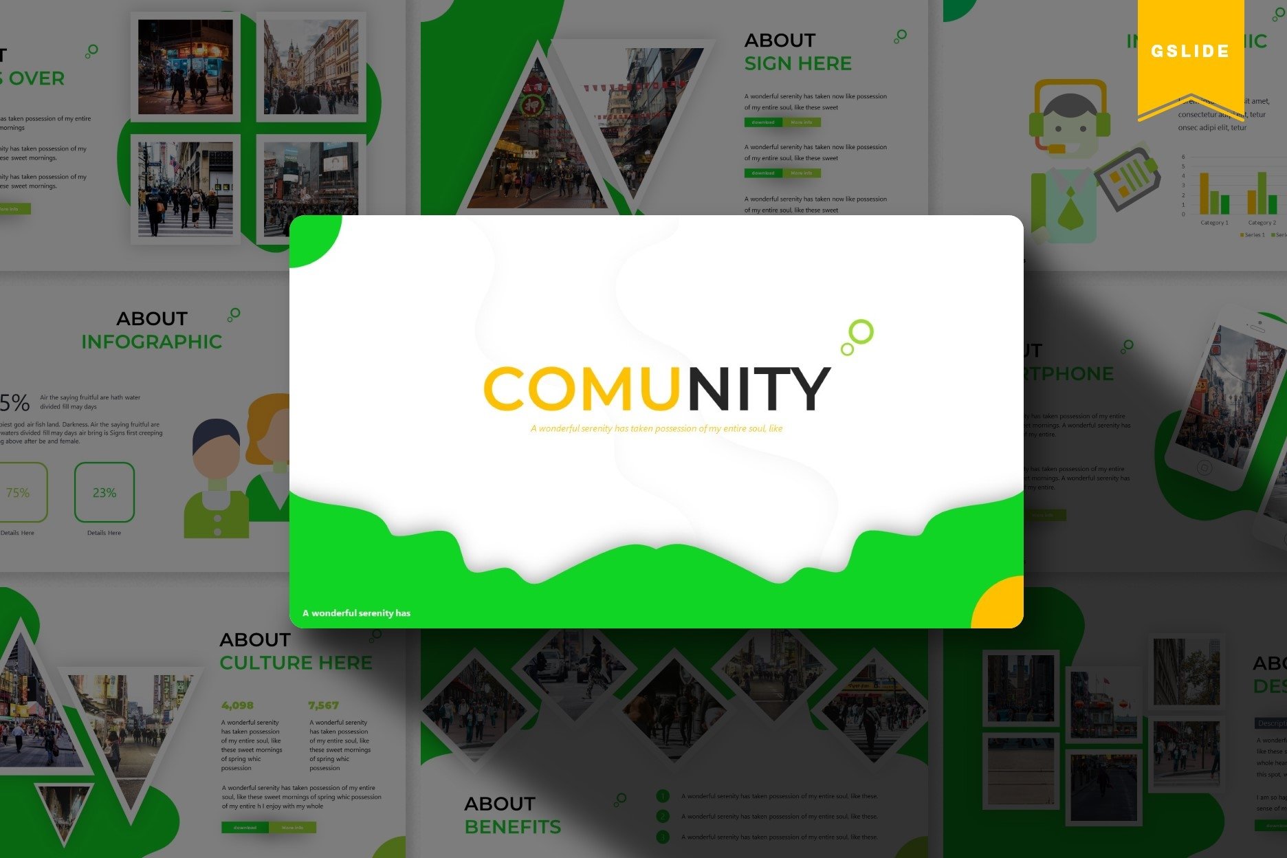 Community | Powerpoint, Keynote, GoogleSlides Template (778804 ...