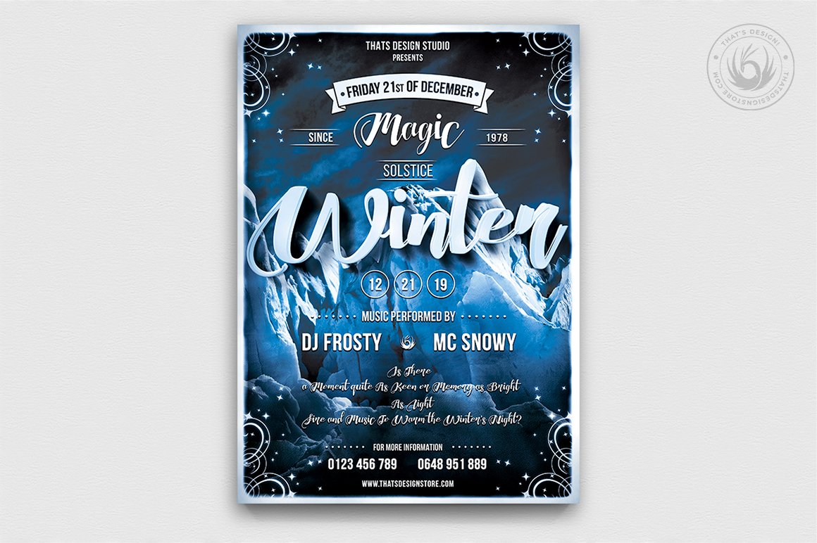 Winter Season Flyer Template V1 (14752) | Flyers | Design Bundles