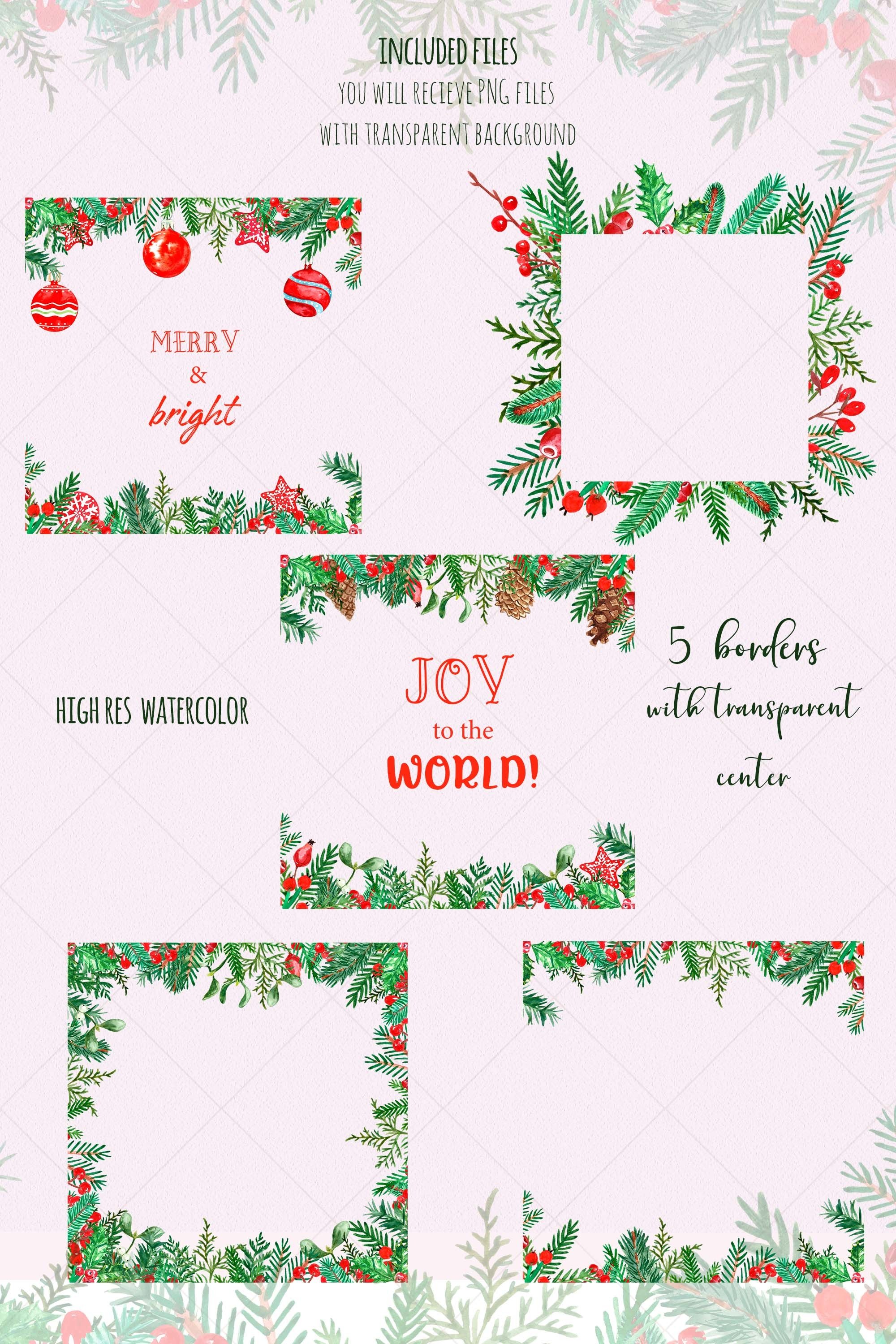 Watercolor Christmas Holiday Wreath clipart (405799) | Illustrations ...