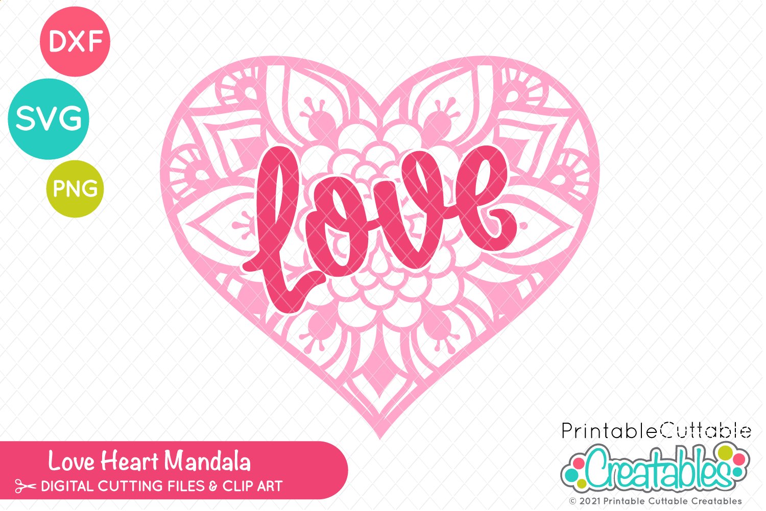 Love Mandala SVG | Valentine's Day Mandala SVG (1165870) | SVGs ...