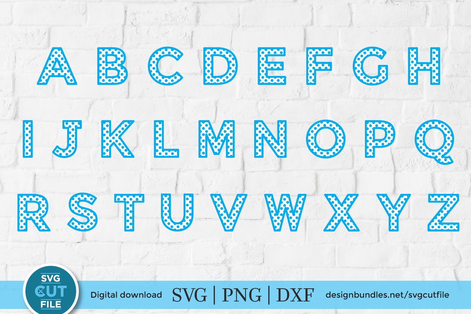 Polka dot letters svg, polka dot alphabet svg, rainbow svg (537314 ...