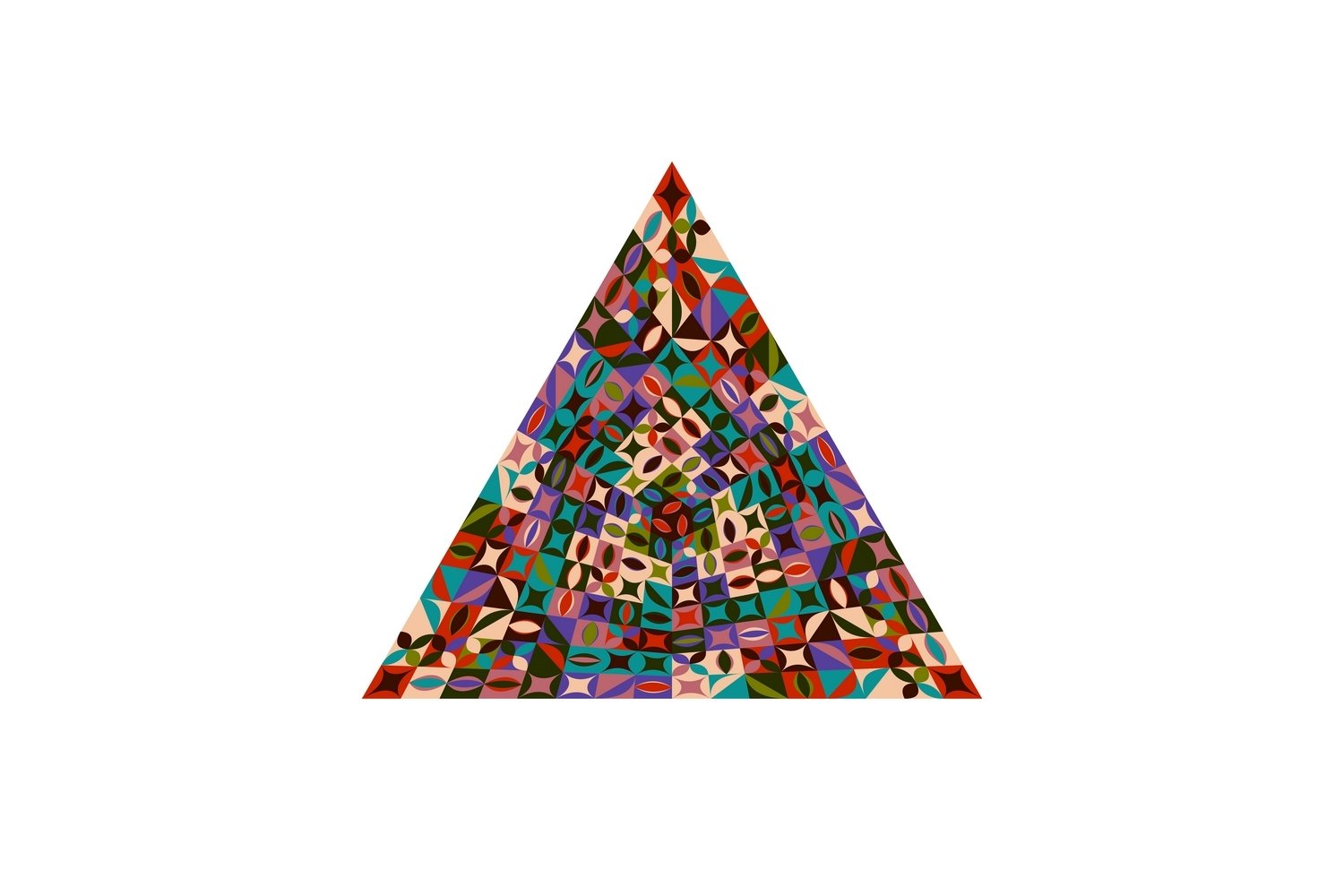 6 Mosaic Pattern Triangles (332939) | Logos | Design Bundles