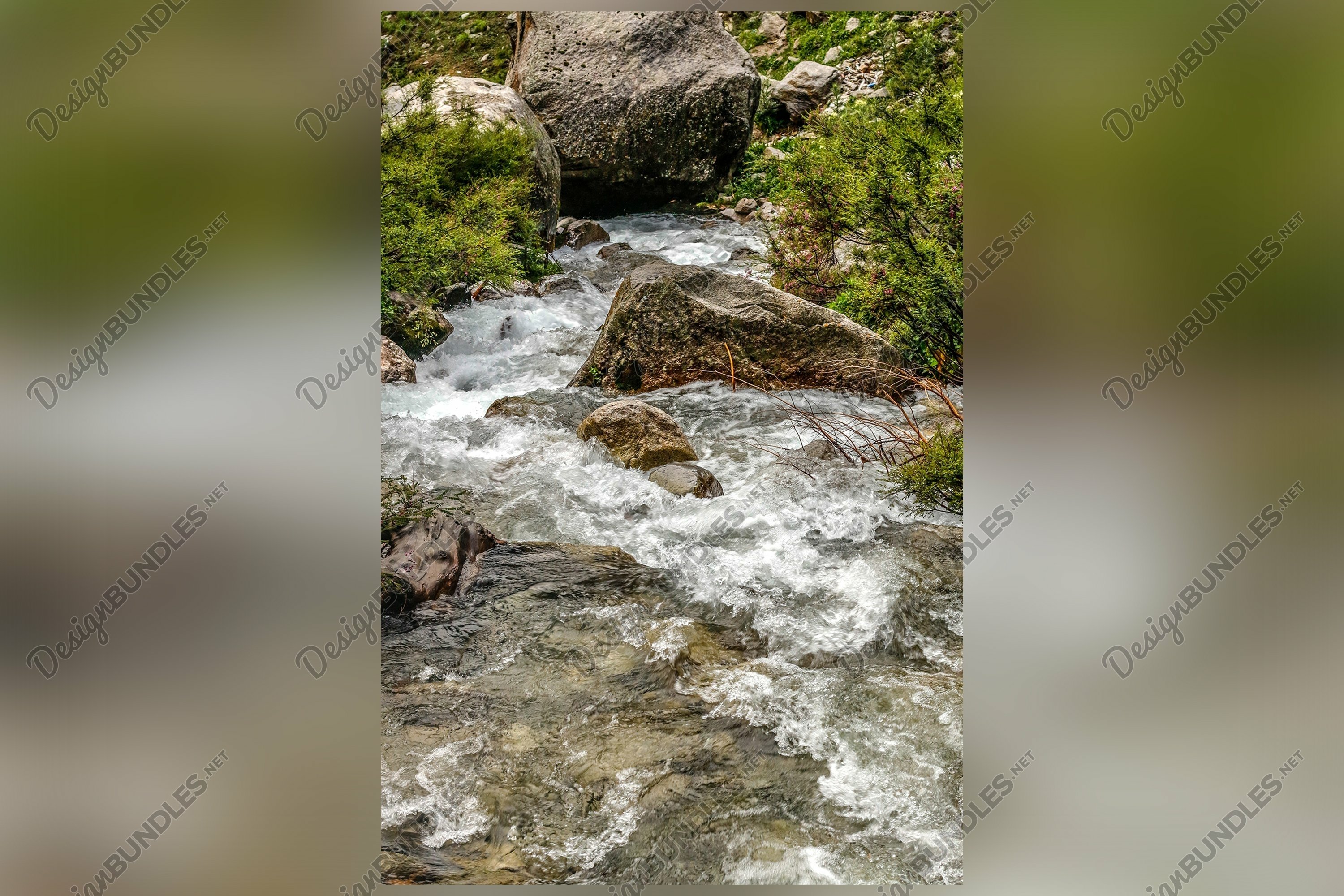 Vertical shot of rapid water flow in Kumrat waterfall (1743989 ...