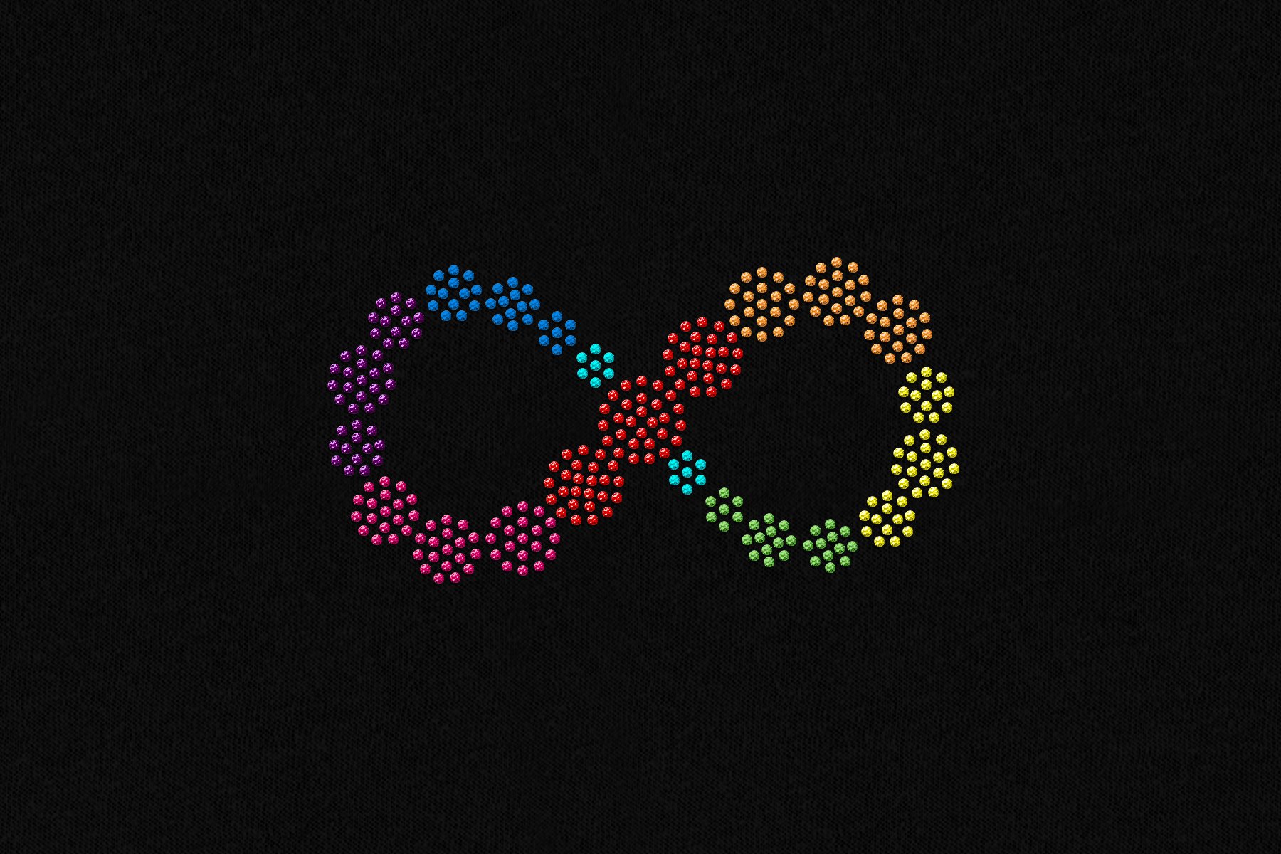 Rhinestone Autism Infinity Spectrum SVG File Template (238726) | Cut ...