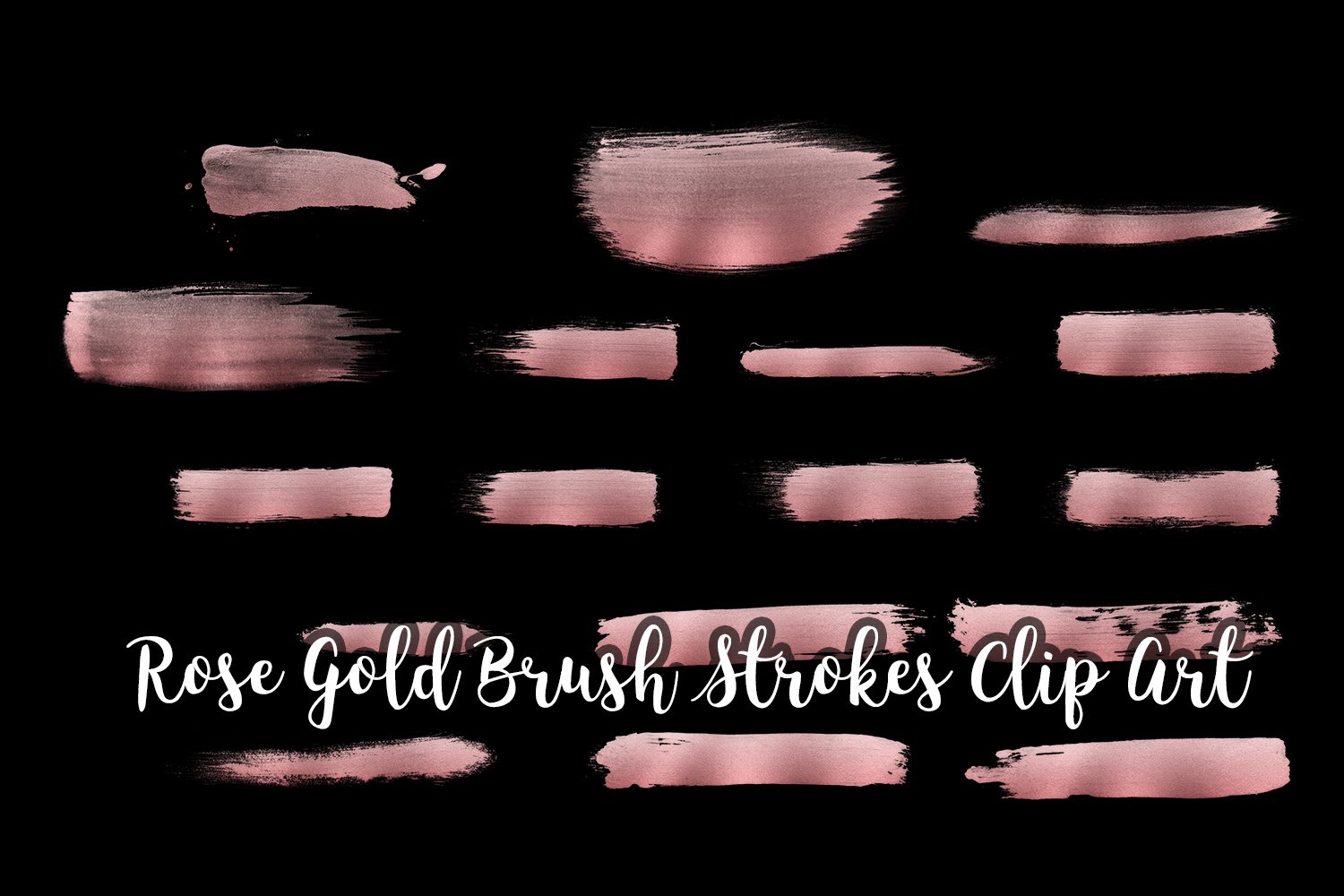 Rose Gold Brush Strokes, Clip Art, Transparent PNG (326817 ...