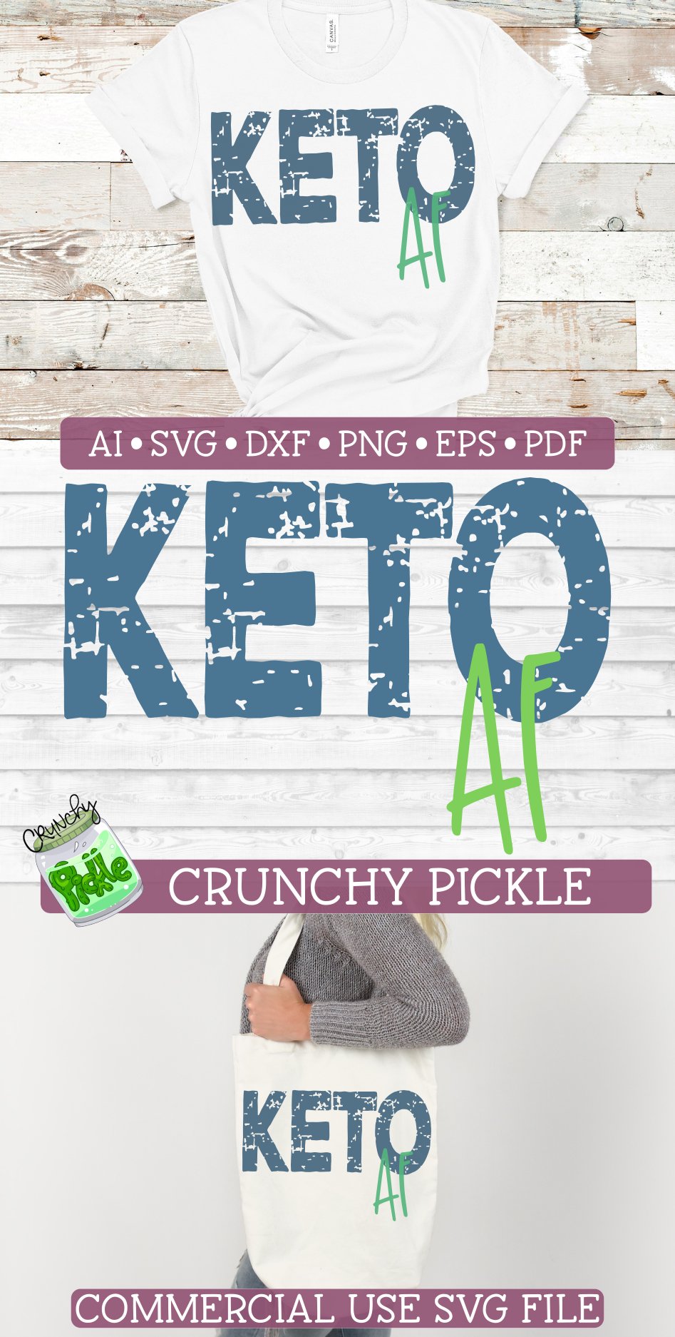 Keto AF - Keto Diet SVG File (192211) | Cut Files | Design Bundles