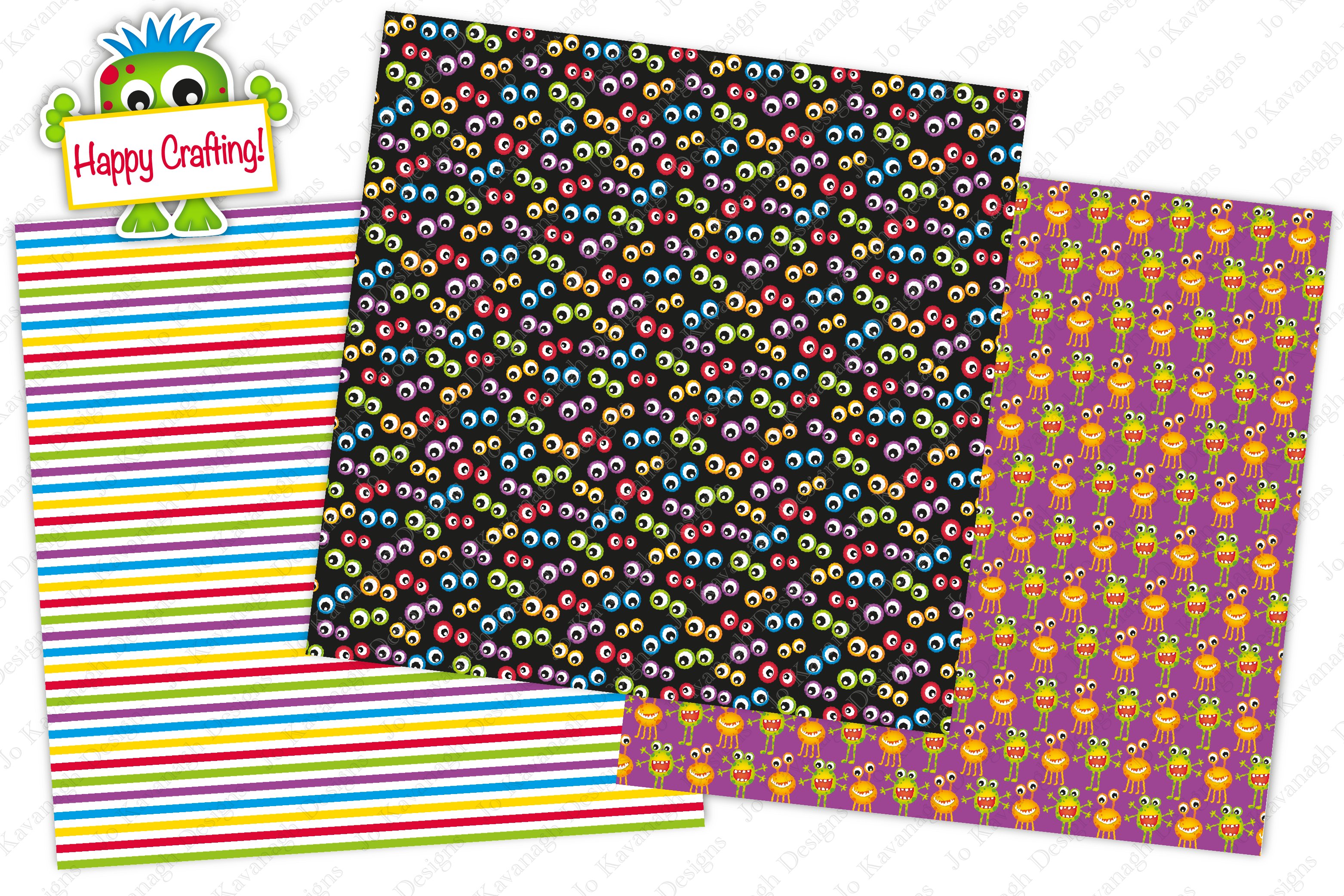 Monster digital papers, Monster patterns (82802) | Patterns | Design ...