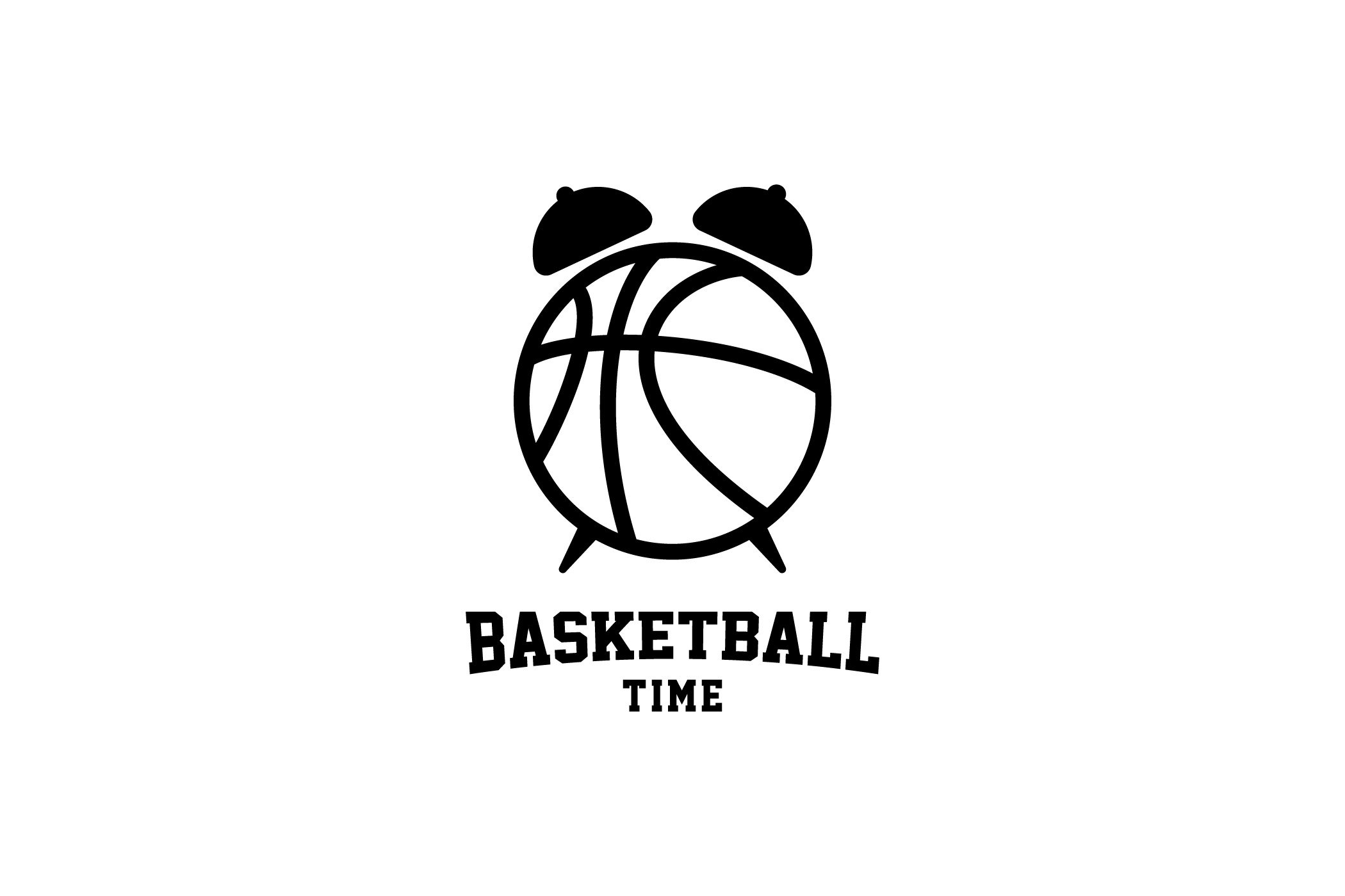 Basketball Time Logo (780964) | Logos | Design Bundles