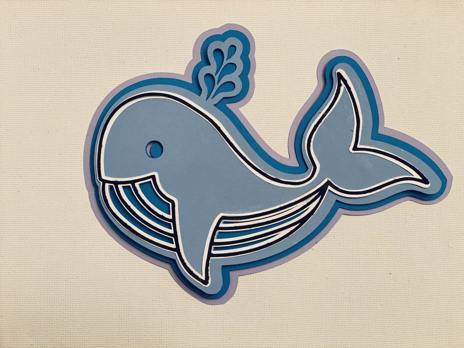 Whale 3D Layered Design
