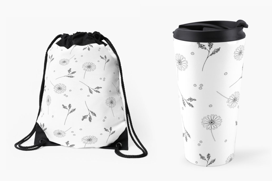 Doodle Floral Pattern, A1, SVG (346573) | Illustrations | Design Bundles