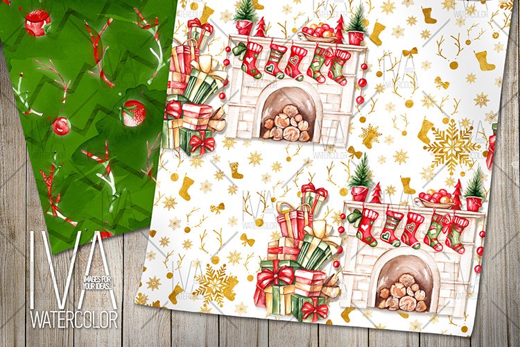 Seamless Christmas Digital Paper Pack (367786) | Illustrations | Design ...