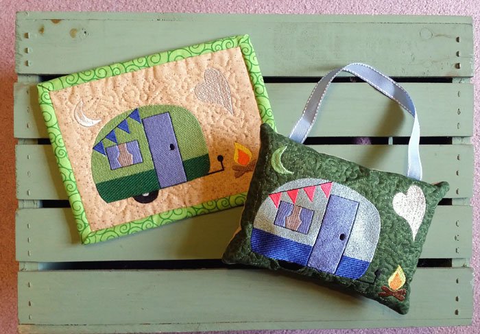 Tiny Camper Mug Rug or Doorknob Hanger Pattern - Machine Embroidery ...