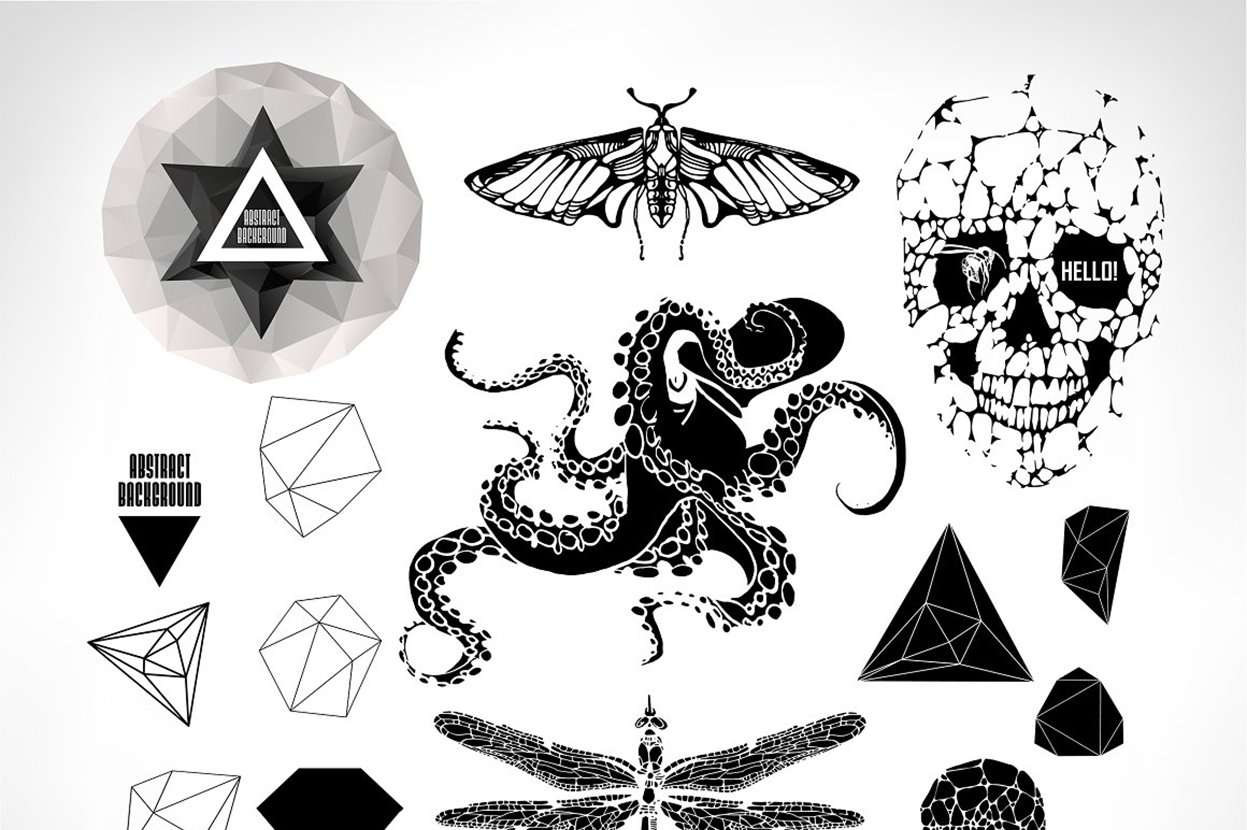 Gothic mystic elements (805792) | Elements | Design Bundles