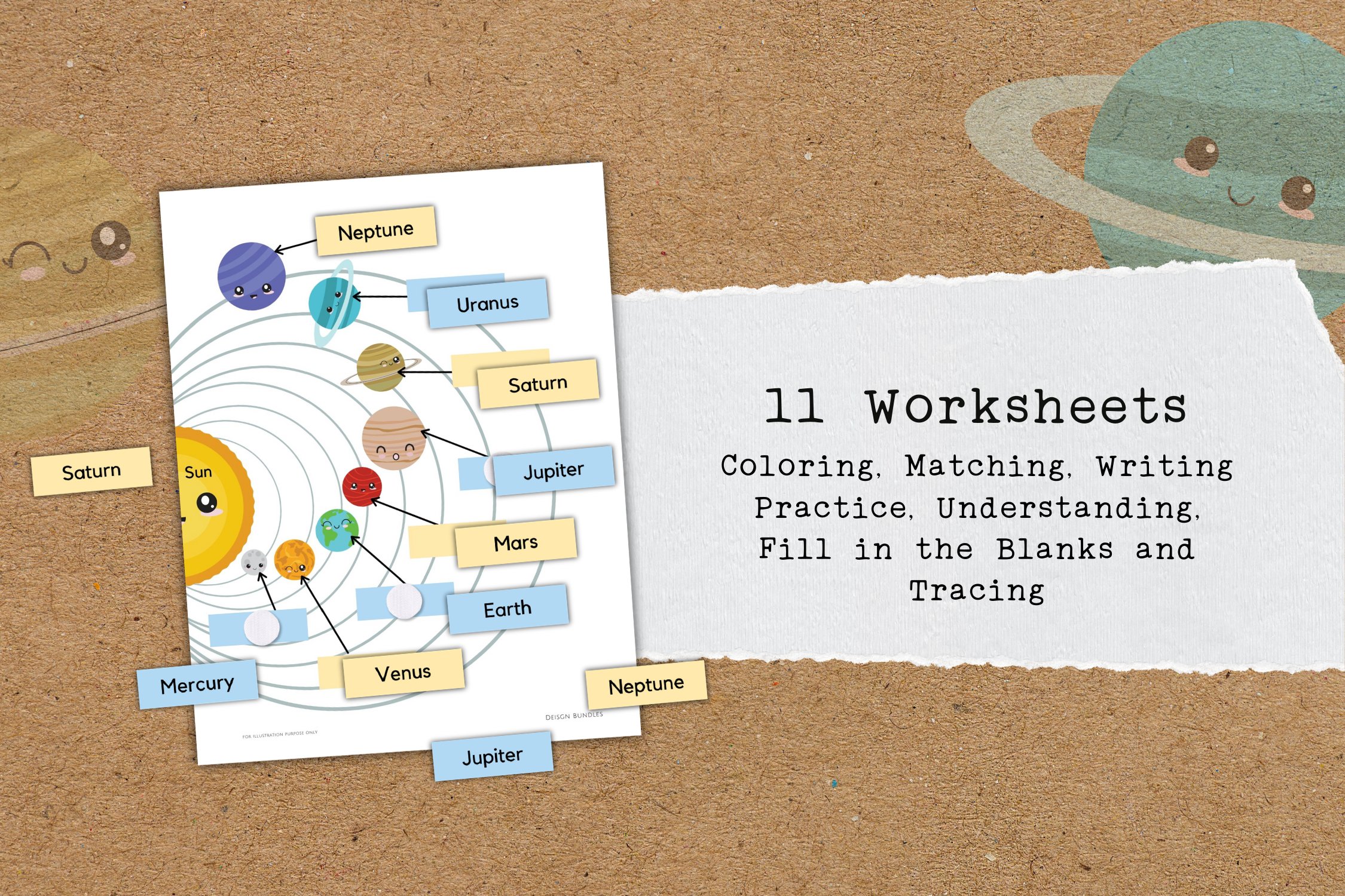 Solar System and Planets Educational Worksheets