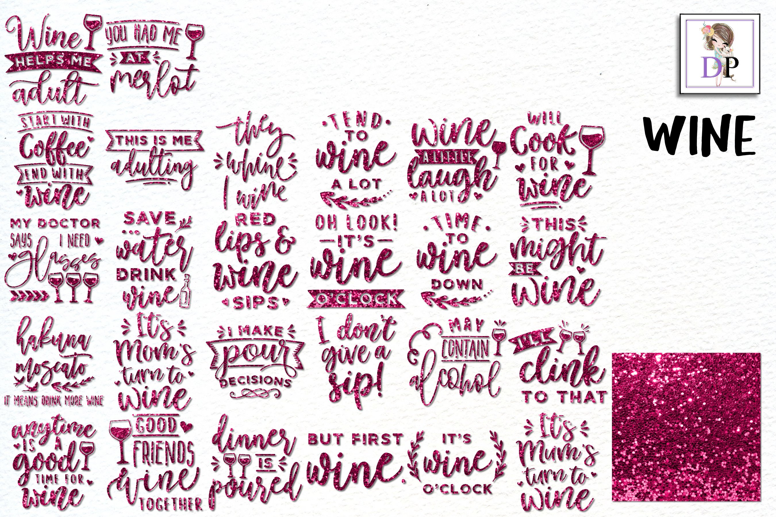 Wine Bundle Photo Overlays Art Social Media Photobook (287366 ...