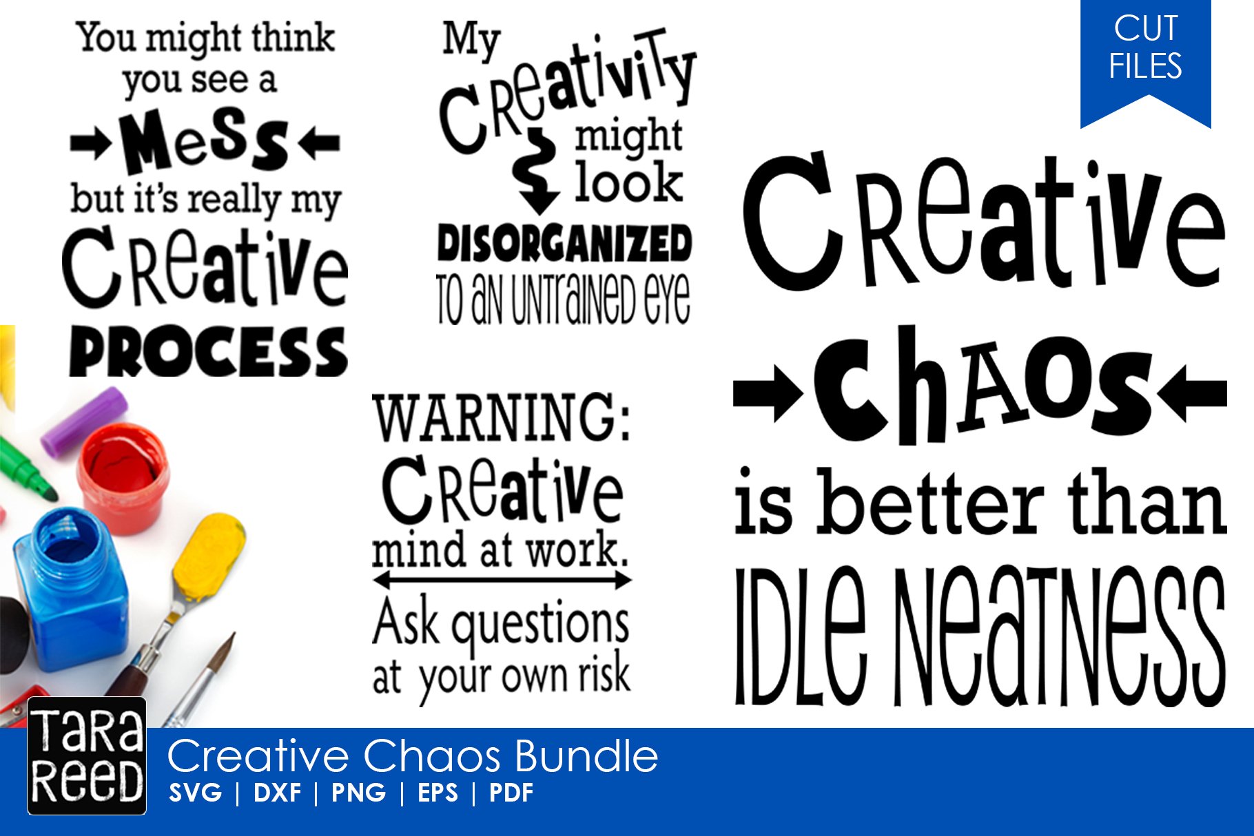 Creative Chaos Bundle (80824) | Cut Files | Design Bundles