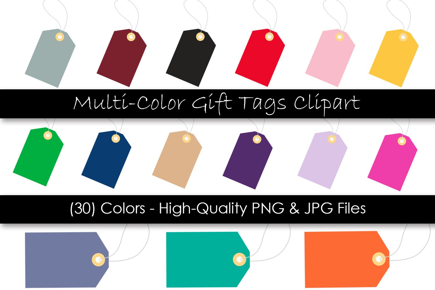 Gift Tag Clipart - Hang Tags (376459) | Objects | Design Bundles