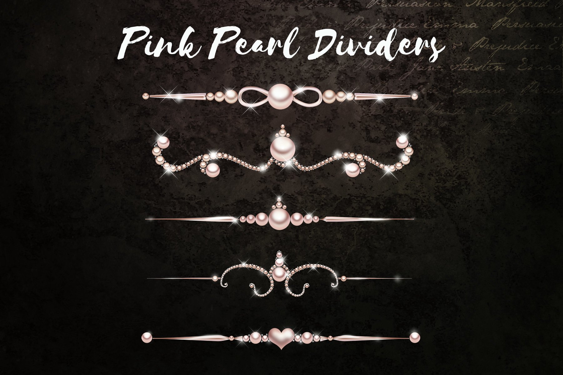 Pink Pearl Dividers (661644) | Illustrations | Design Bundles