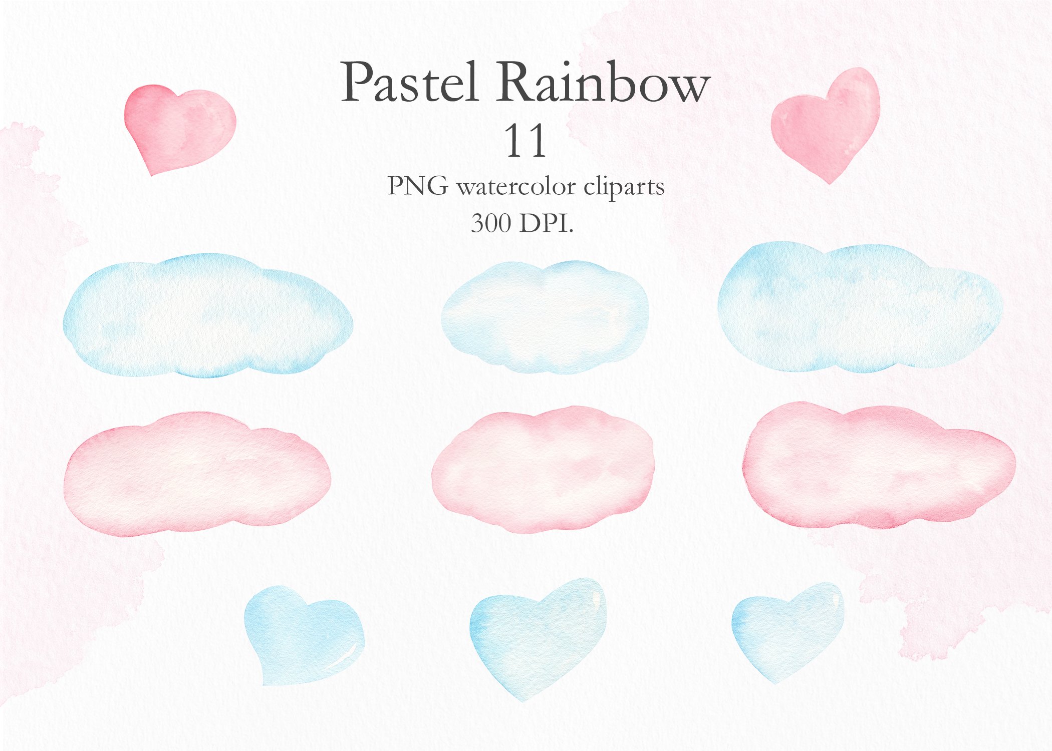 Watercolor Pastel Rainbow Collection (533071) | Illustrations | Design ...