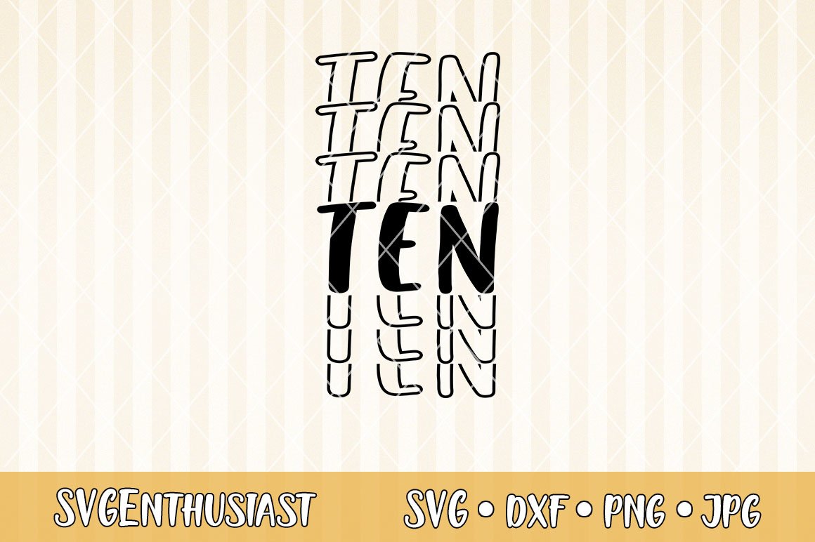Ten SVG cut file (422404) | SVGs | Design Bundles