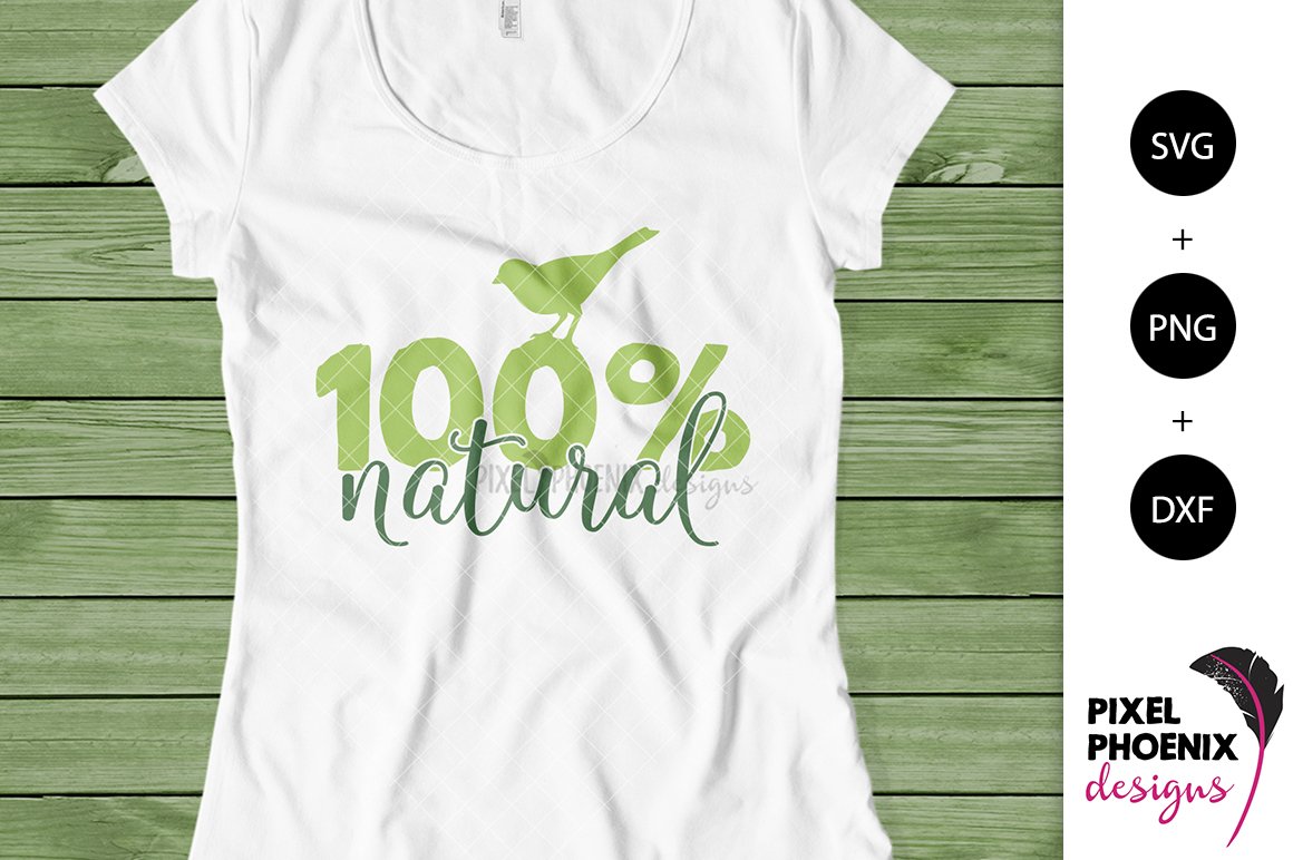 100 percent Natural SVG cut file (234823) | SVGs | Design Bundles