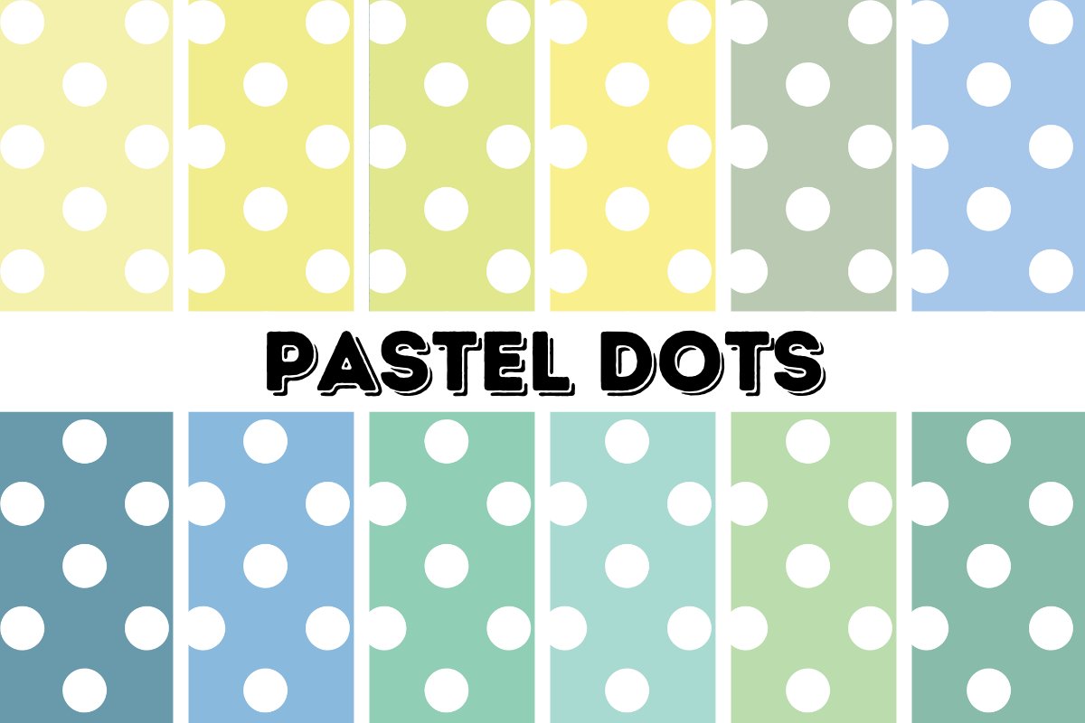 Digital Paper Pastel Dots Pattern (1280950) | Patterns | Design Bundles