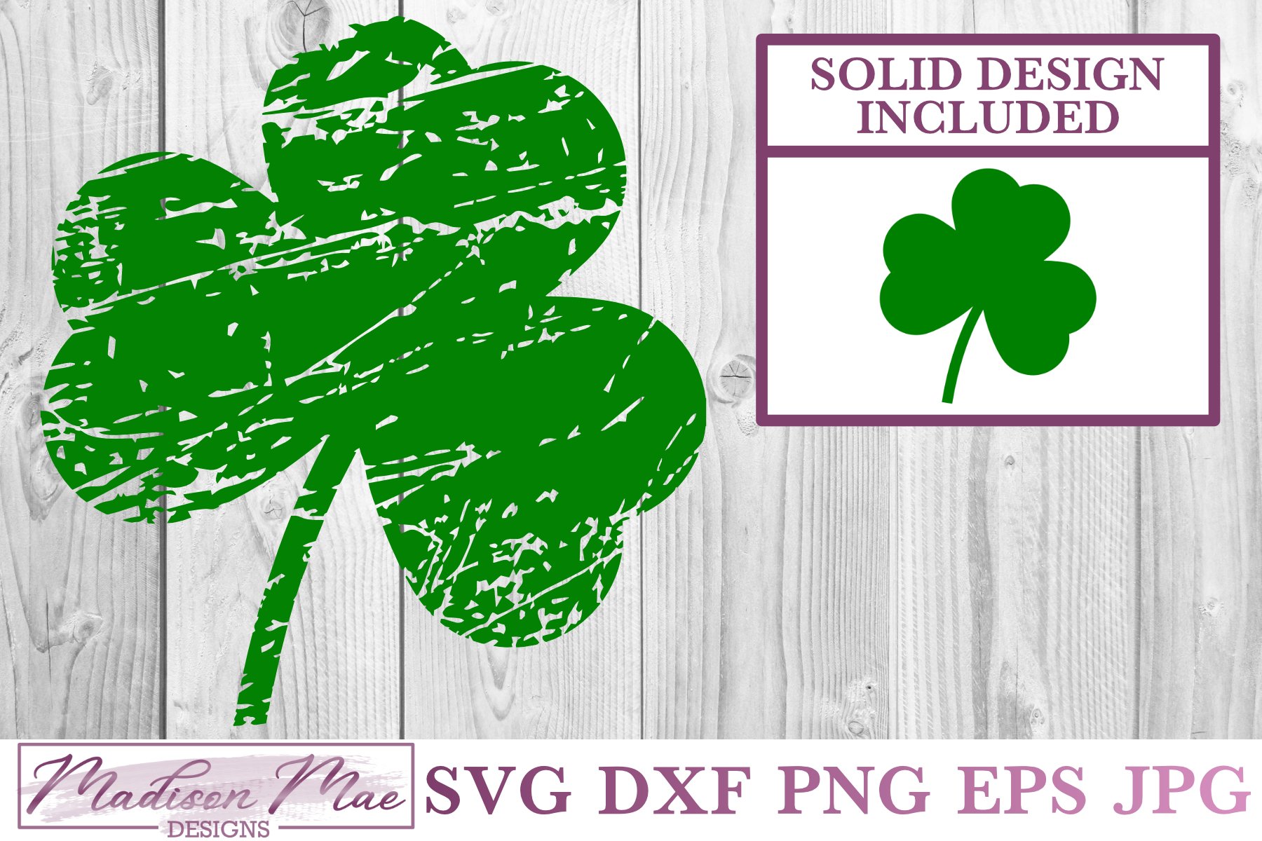 Distressed Shamrock, St. Patrick's Day SVG (482570) | Cut Files ...