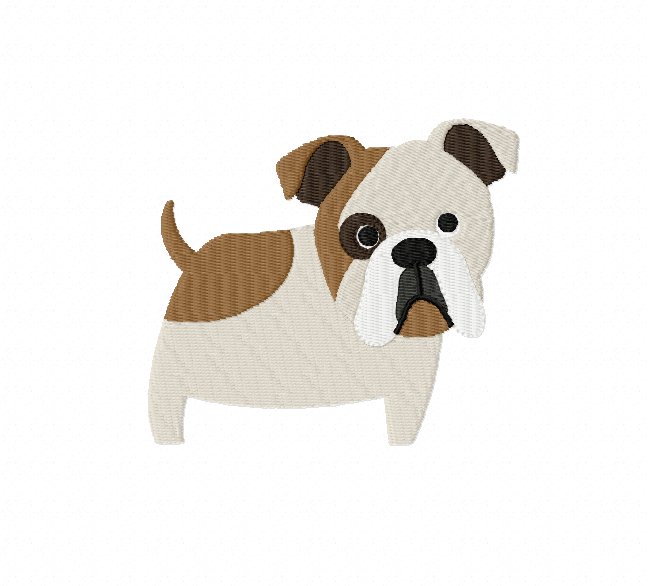 BULLDOG Embroidery Design in 2 sizes (57239) | Designs | Design Bundles