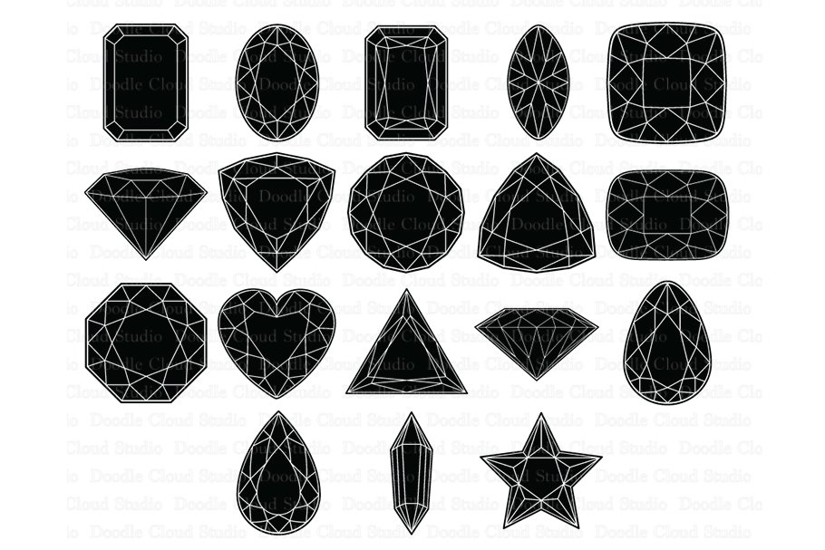 Gems SVG, Diamond SVG, Precious Stone SVG files, Gemstones. (84318 ...