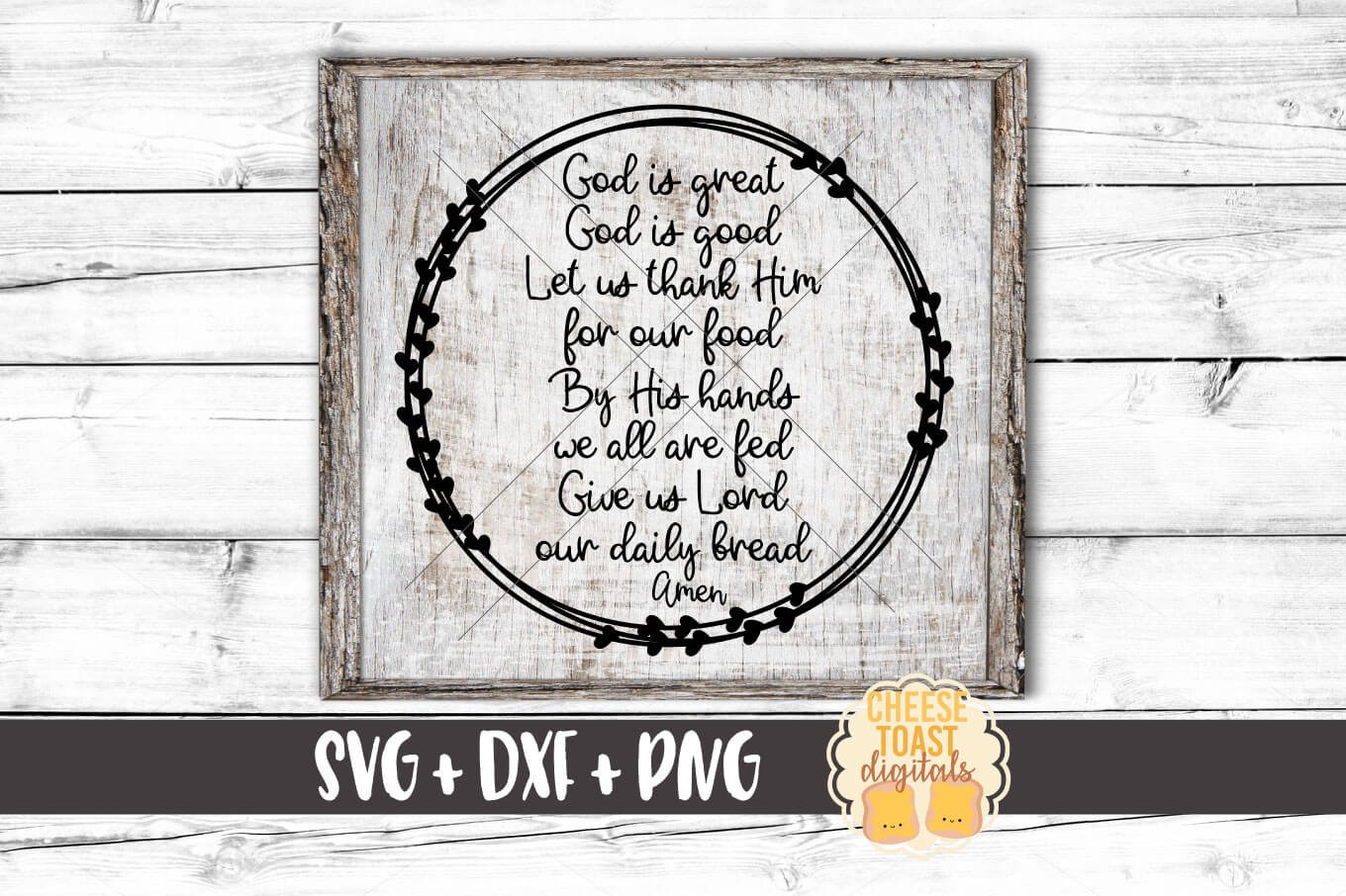 God Is Great God Is Good Let Us Thank Him For Our Food SVG (92539) | SVGs | Design Bundles