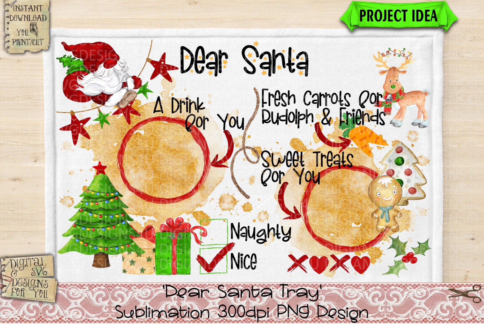 Dear Santa tray PNG | Milk and Cookies | Cookies for Santa (1038452 ...