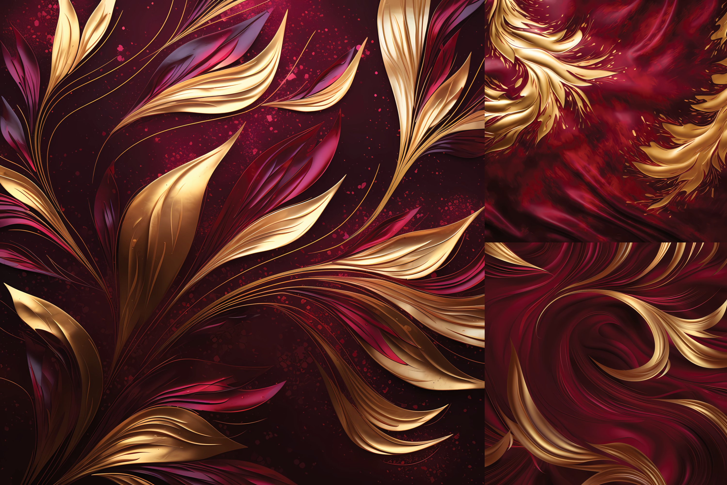 Maroon And Gold Background Wallpaper