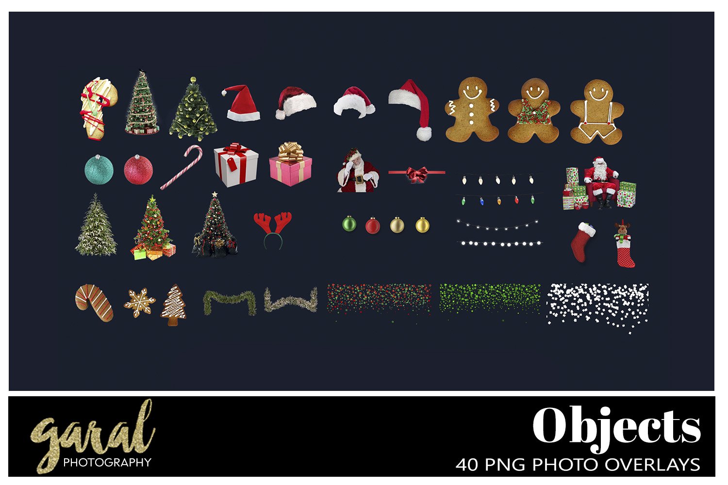 130 CHRISTMAS BUNDLE Overlays, Photoshop Overlays, Photoshop (913293 ...