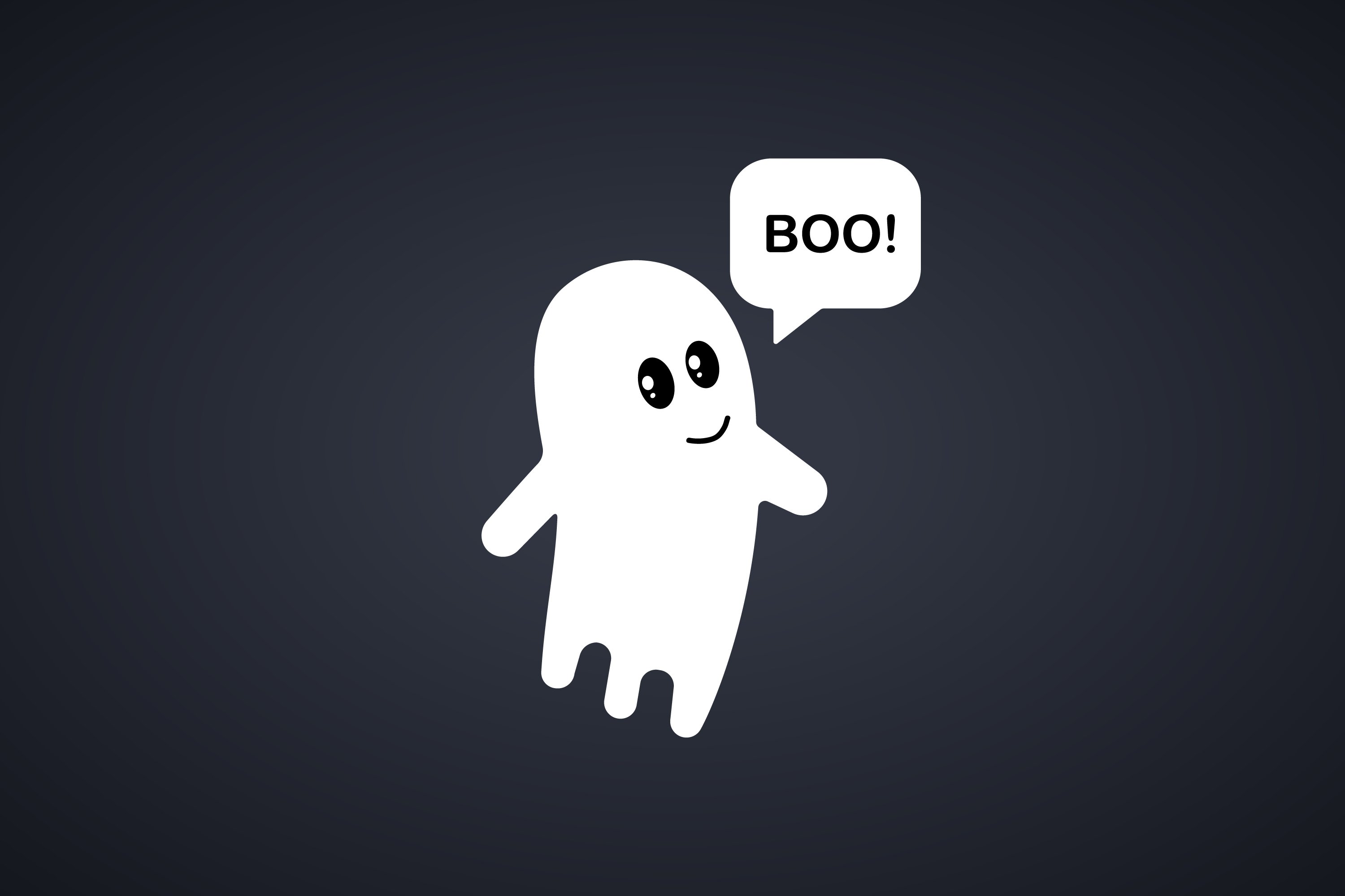 Ghost banner. Cute Halloween ghost with speech bubble. Boo. (2026479 ...