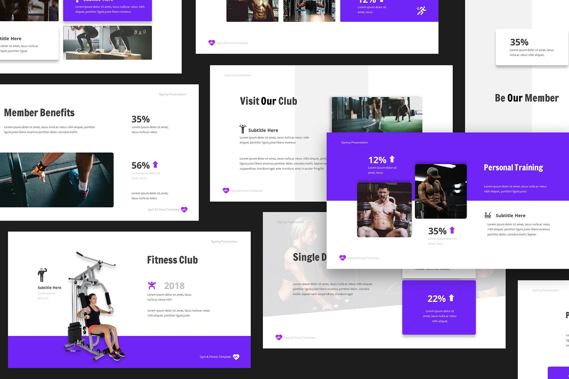 Gym & Fitness Powerpoint (370869) | Presentation Templates | Design Bundles