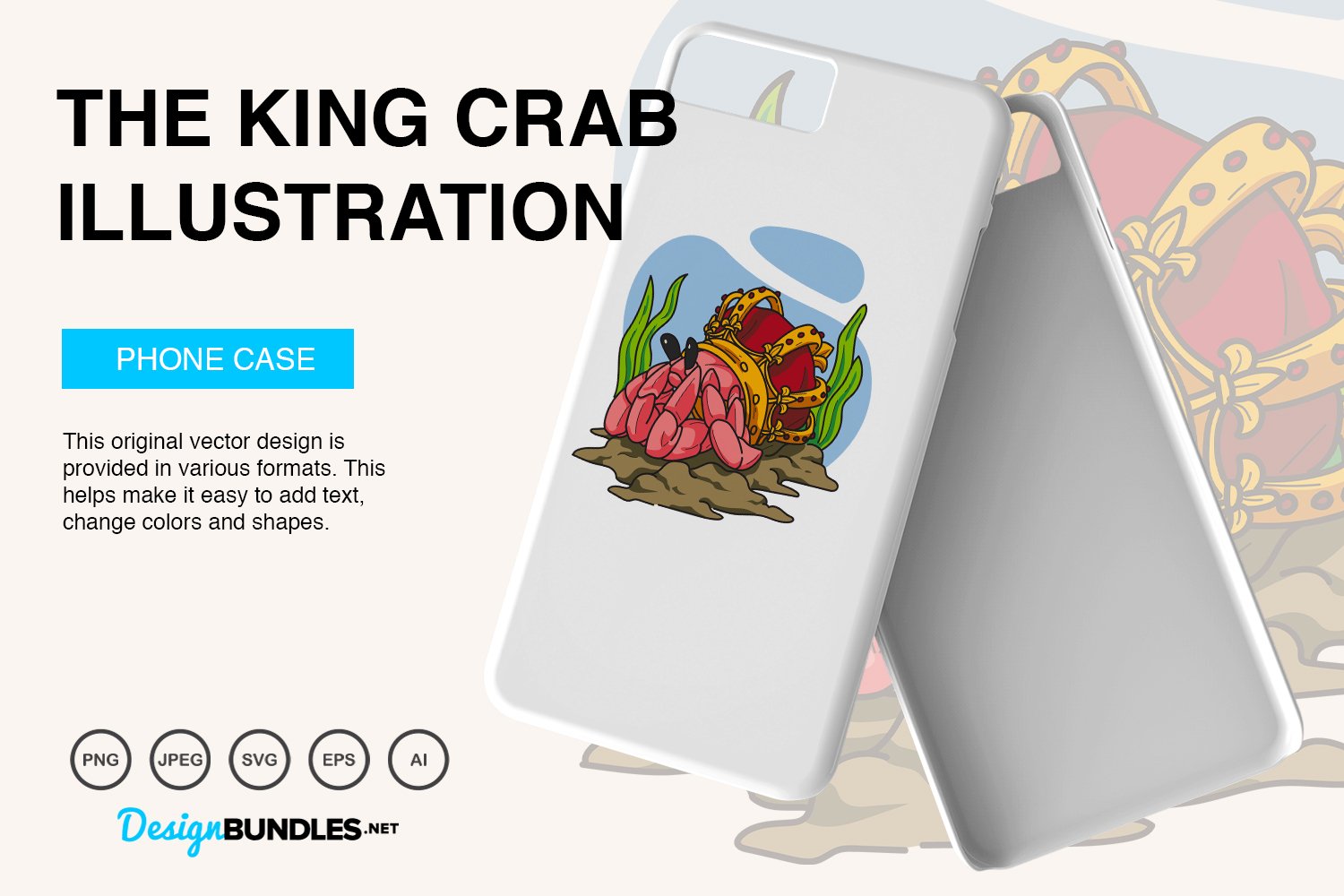 The King Crab Vector Illustration