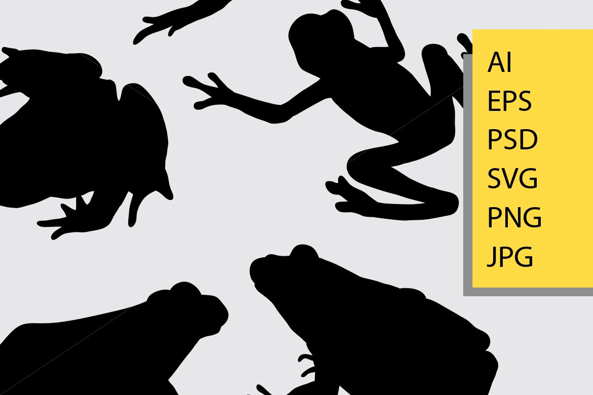 Frog animal silhouette (504798) | Illustrations | Design Bundles