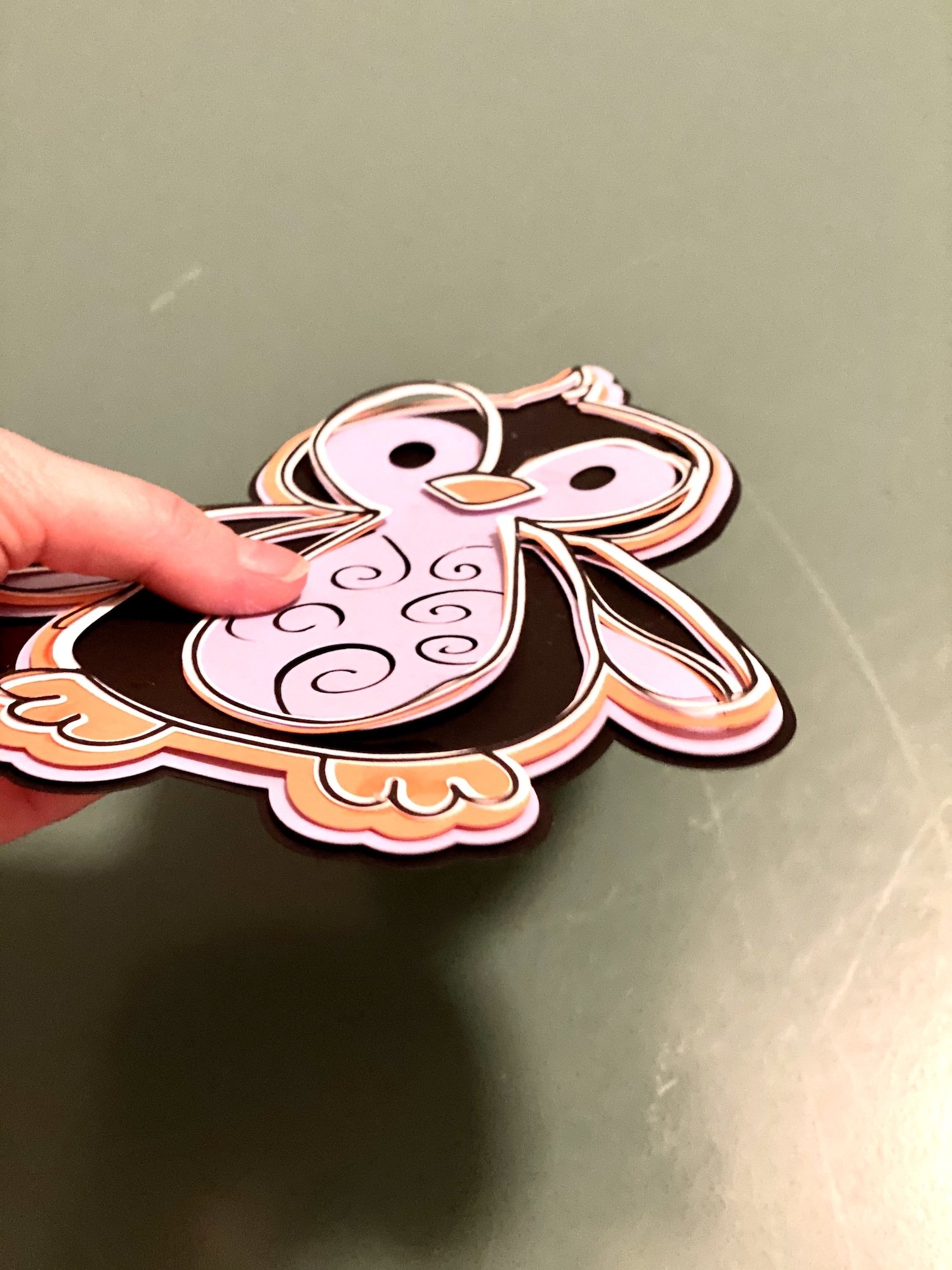 Penguin 3D Layered Design