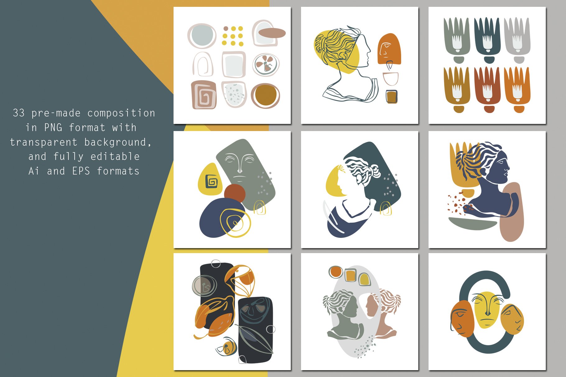 Antique geometric shapes (576525) | Objects | Design Bundles