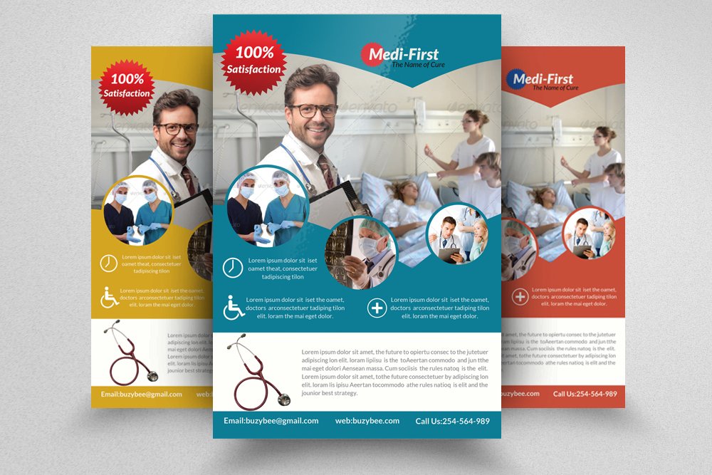 Medical Doctor Flyer Template (143515) | Flyers | Design Bundles