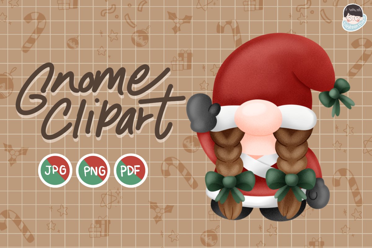 Gnome Christmas clipart (2278247) | Clipart | Design Bundles