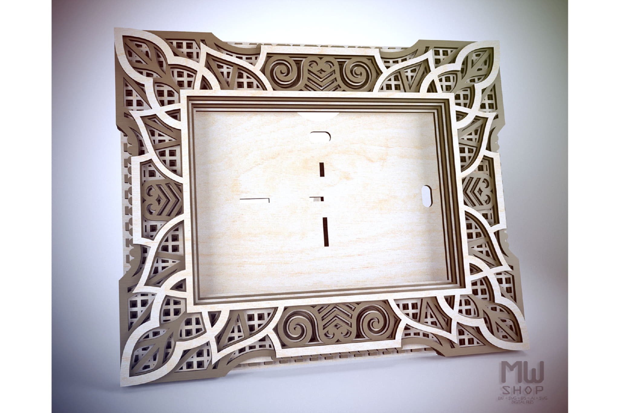 F20- Multilayer Photo Frame, Laser Cut 5x7 Photo Frame DXF (580024 ...