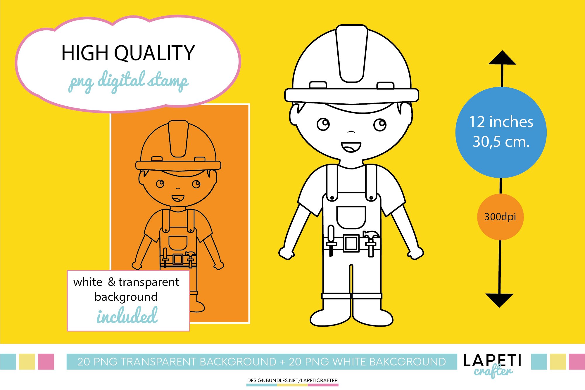 Construction digi stamps, excavator coloring clipart (820550) | Stamps ...