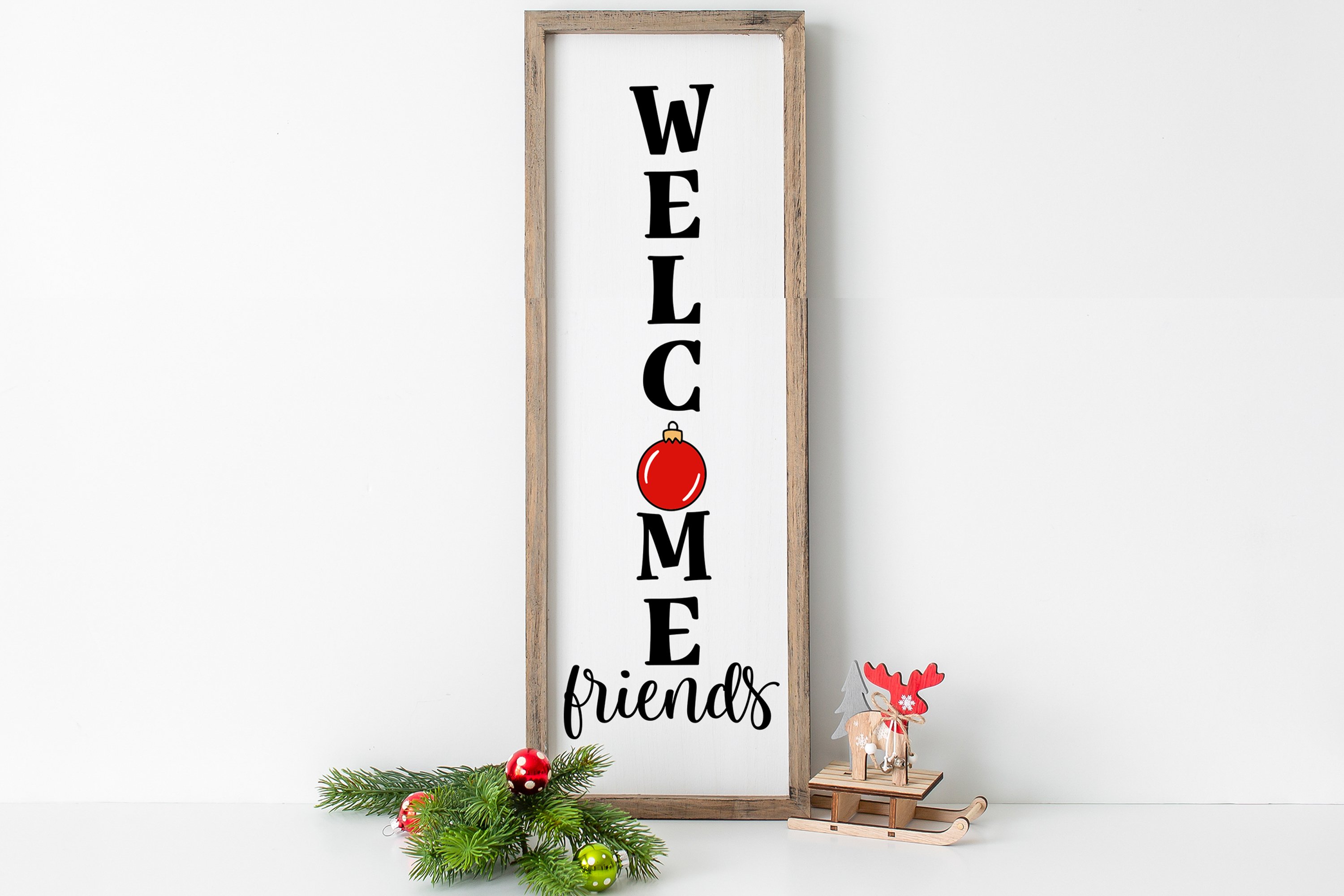 Vertical Welcome Friends Sign Interchangeable Sign Set (479428) | Cut ...