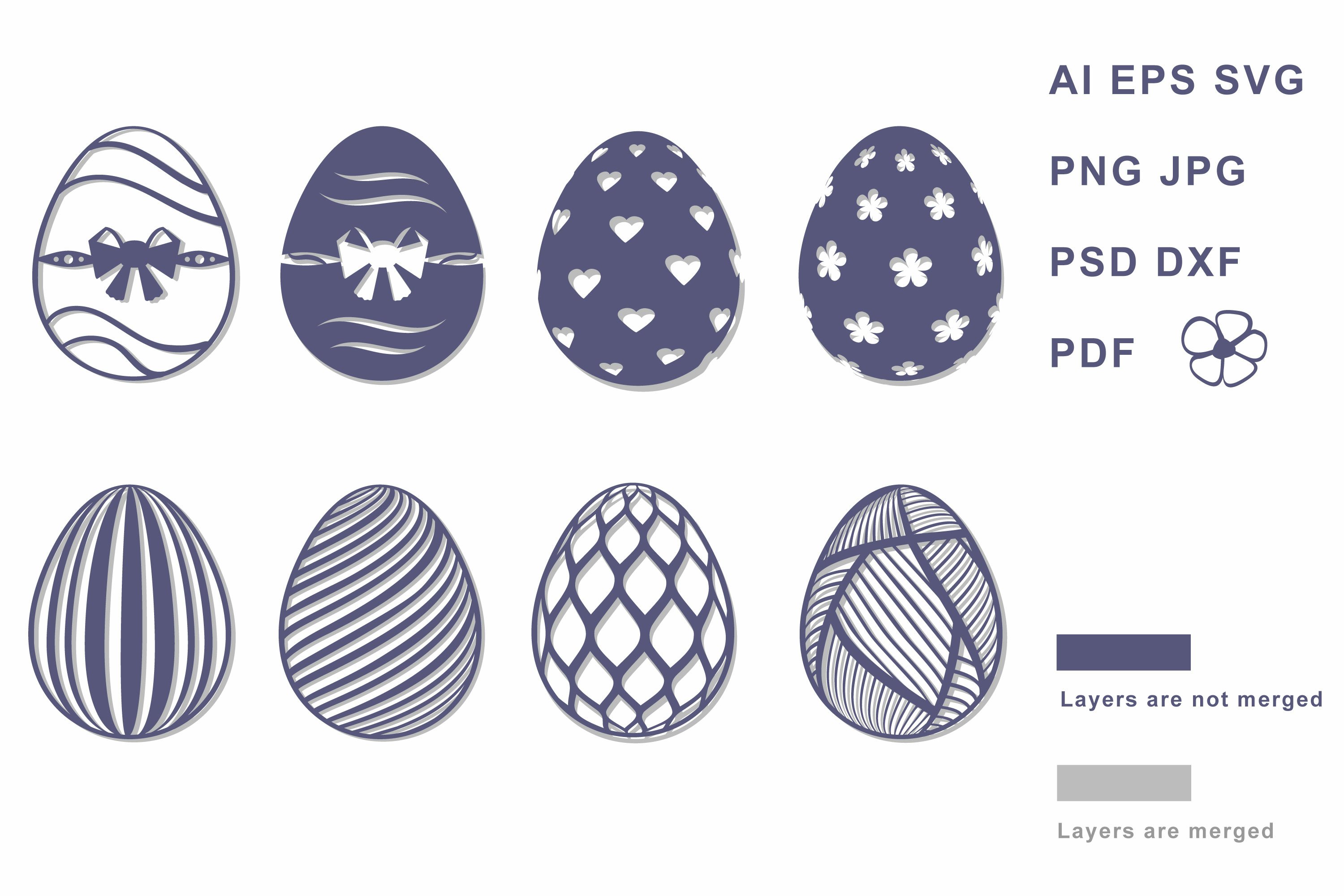 Easter Eggs SVG Cut file for Crafters. Geometry pattern cut (1192955 ...