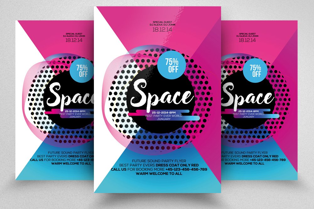 Space Flyer/ Poster Template (228656) | Flyers | Design Bundles