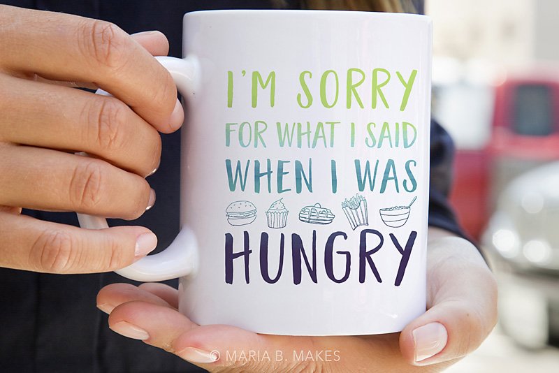 Hangry Funny Quote Clip Art PNG (199602) | Illustrations | Design Bundles