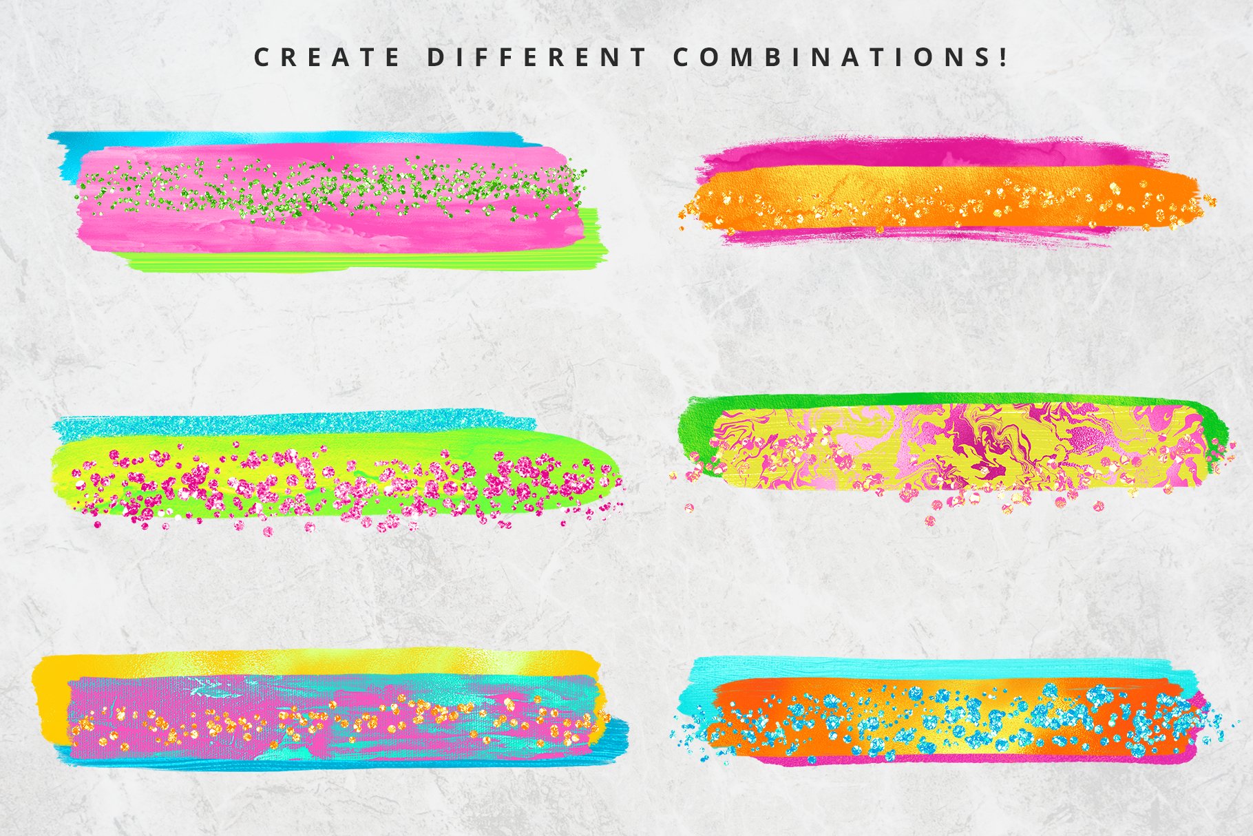 Highlighter Brush Strokes